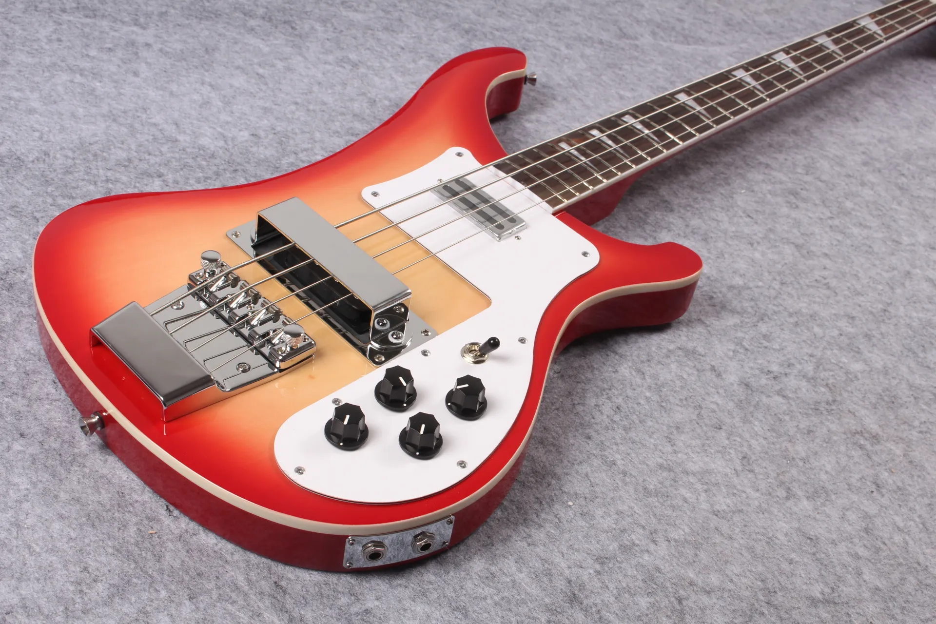 4-String Cherry Red Electric Guitar w/ Rosewood Fretboard & Triangle ...