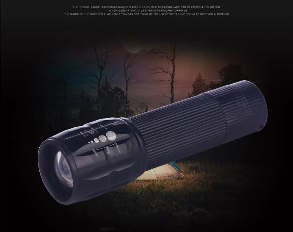 Aluminum Alloy Focus Flashlight Super Bright LED Bike Light, Glare ...