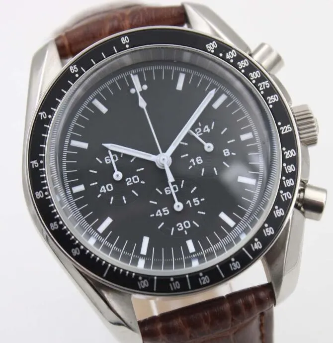 Mens Quartz Chronograph Watch With Speed Moon Dial, Stainless Steel ...