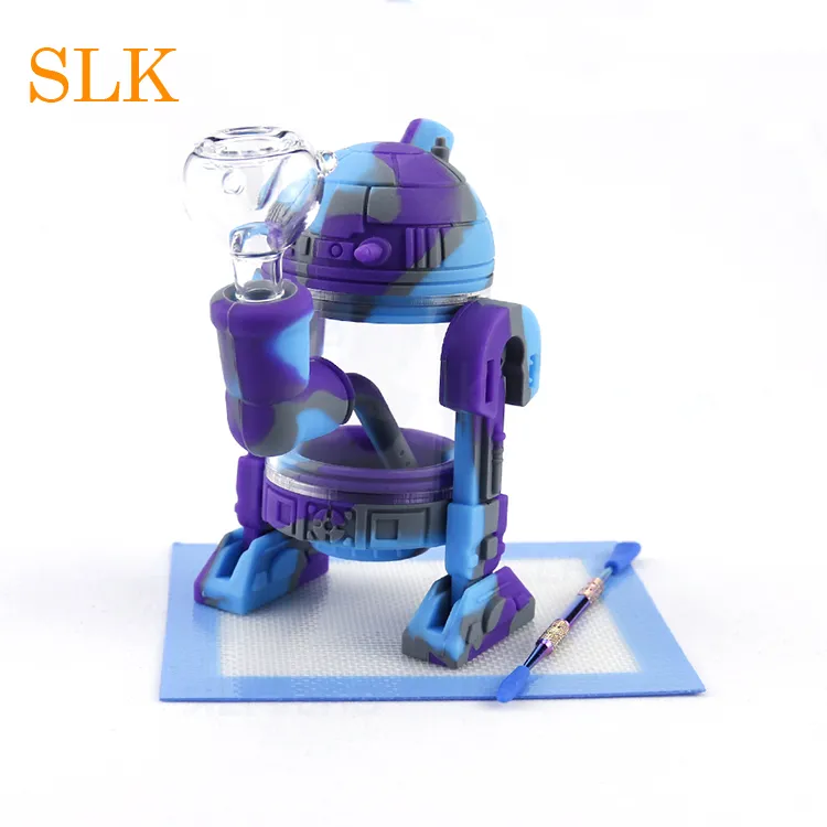 Wholesale BRAND 5.3 Inch Robot Shape Straight Tube Water Pipes Smoking ...