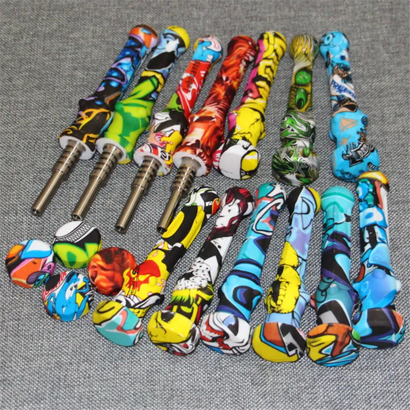 Bulk Order 14mm Mini Silicone Nectar Hookah With Quartz And Titanium ...