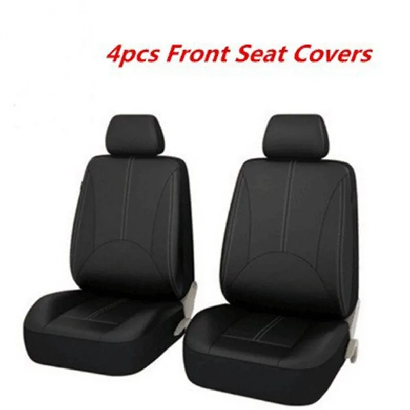 7 Seat Leather Car Seat Covers Universal Fit, Luxury Black, Waterproof ...