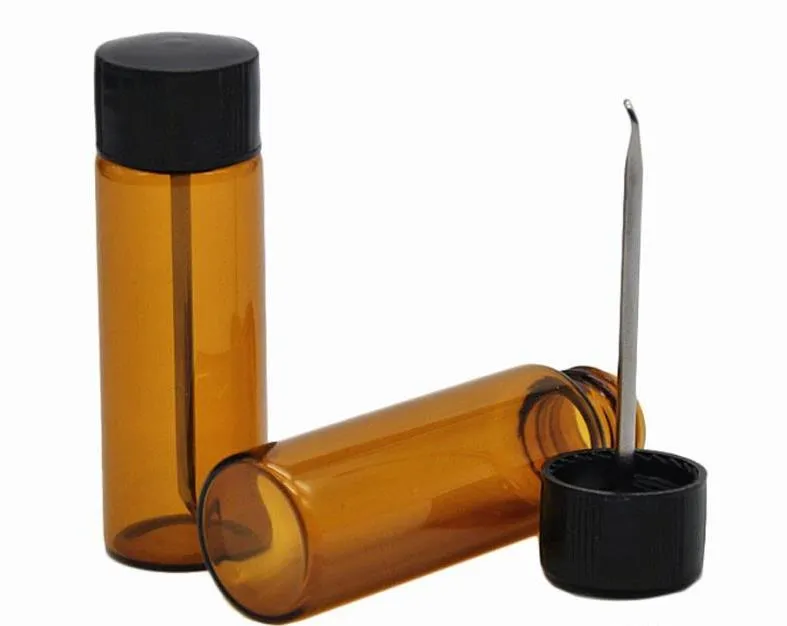 Glass Snuff Bullet Vial Spoon Stash Snorter Bottle Container Clear ...