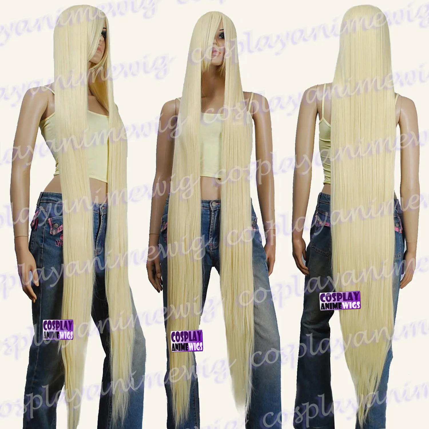 DHgate.com:150cm Light Golden Blonde Heat Styleable Extra Long Cosplay ...