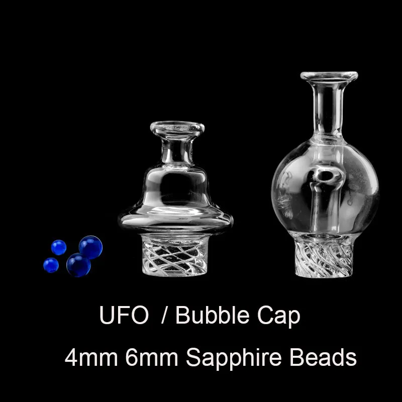 Glas UFO Bubble Cap Spinning Carb Cap Mit Saphirperlen Für Quarz Banger ...