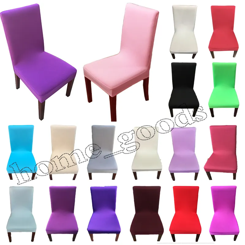 2024 Solid Color Chair Covers Stretch Spandex Removable Half Slipcovers ...
