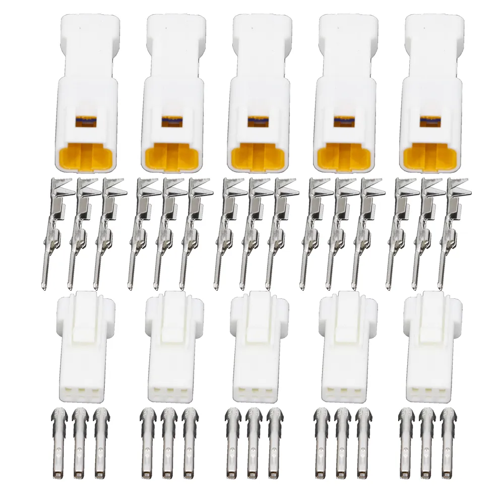 DHgate.com:5 Sets White 3 Pin Car Automotive Connector Plastic Shell ...