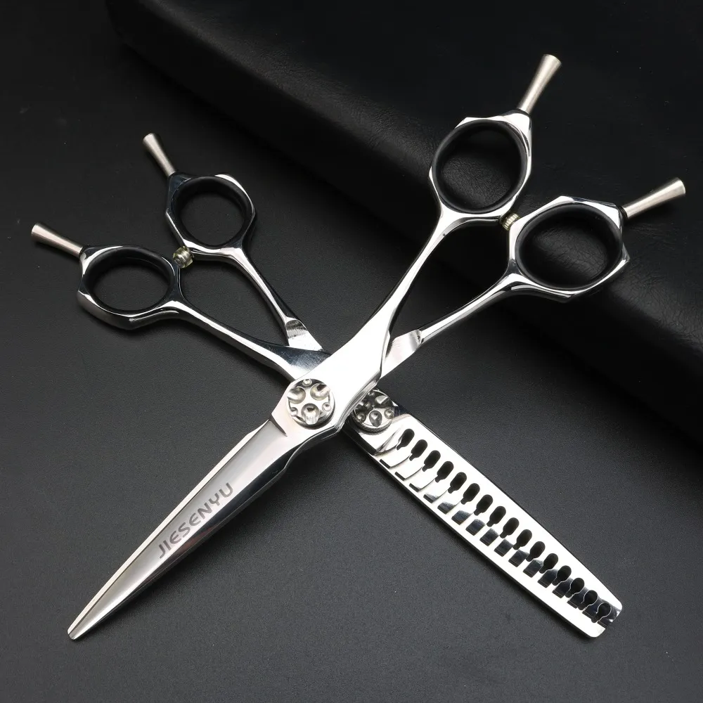 0 Silver Hairdressing Scissors: Ergonomic Double Handle for ...