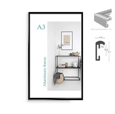 Classic Minimalist Aluminum Poster Frame for Wall Hanging, 8.5x11 ...