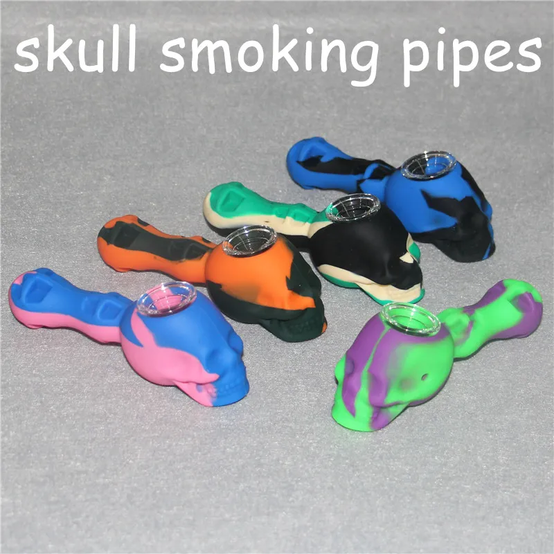 Silicone Oil Burner Pipe With Colorful Spoon Design Durable Pyrex Hand ...