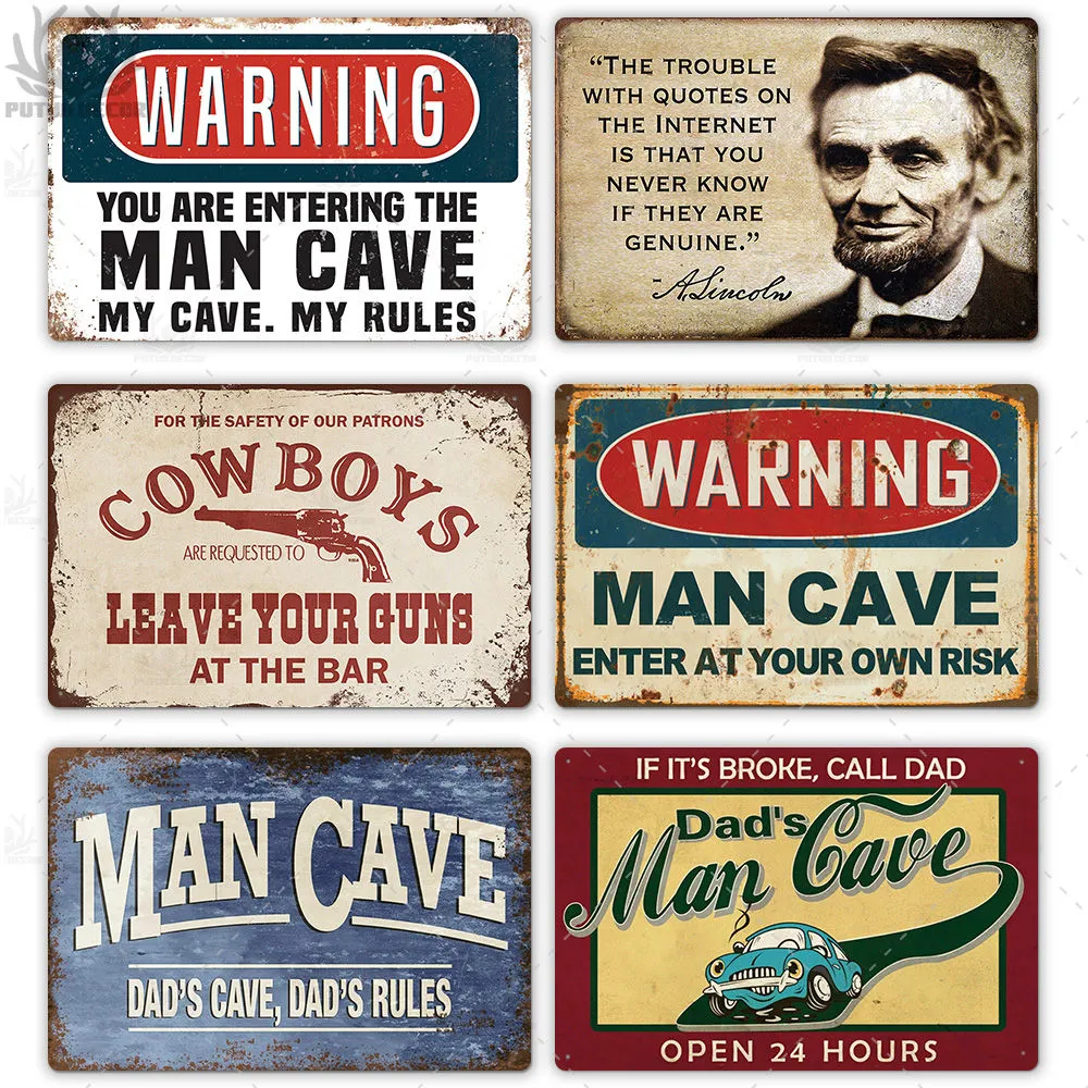 Man Cave Tin Signs Classic Garage Auto Repair Man Cave Metal Vintage