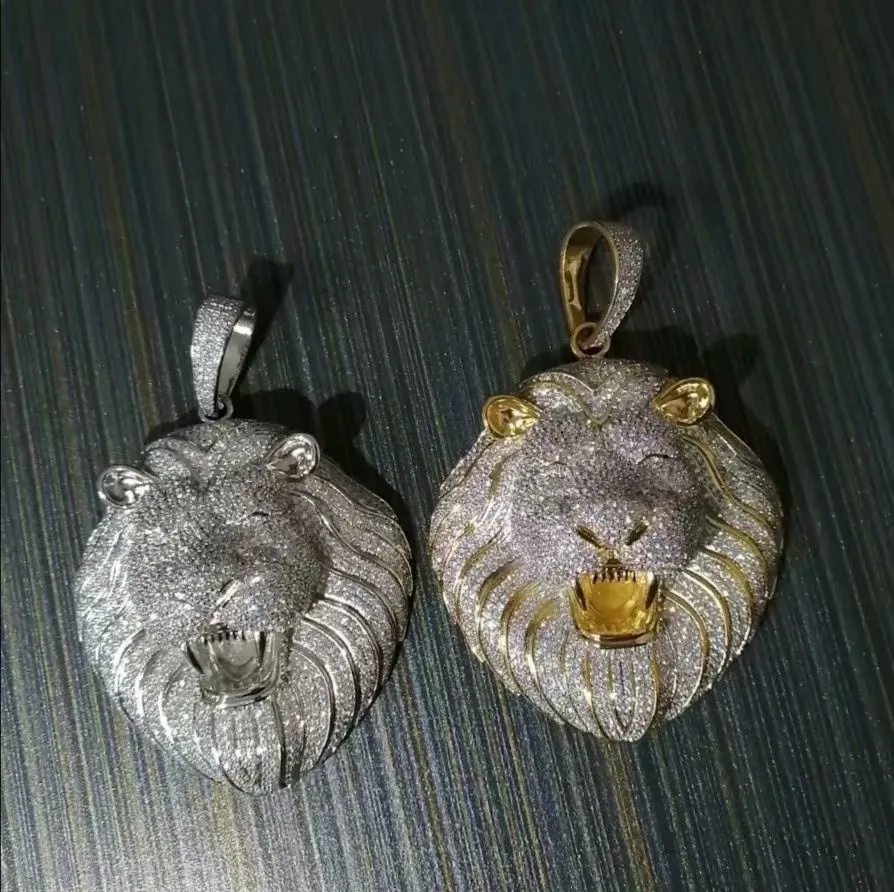 Luxury Mens Hip Hop Iced Out Tiger Pendant Gold With Bling Diamond ...