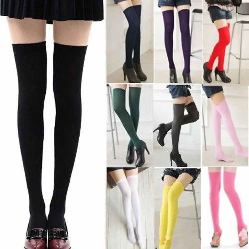 Women Clothing Women Ladies Sexy Knit Extra Long Boot Stockings Over ...