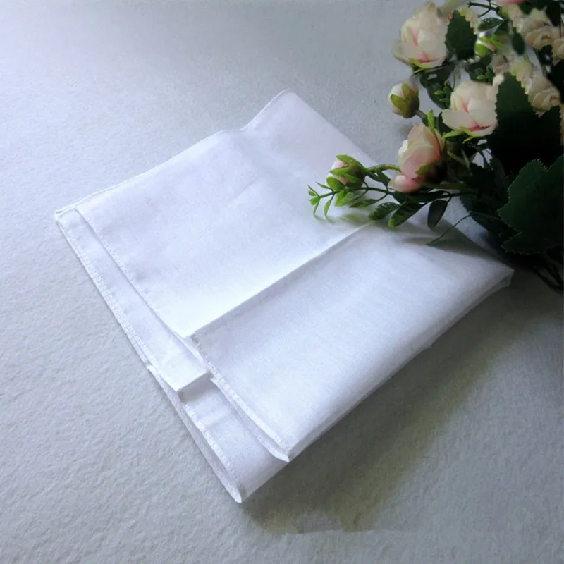 Wholesale Men's and Women's White Cotton Pocket Handkerchiefs, Thin ...