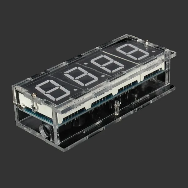 Small Clock Digital DIY Kit: 4 Digit LED Electronic Clock With Light ...
