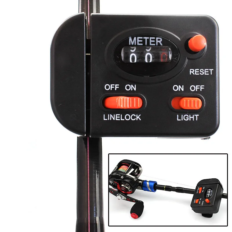 DHgate.com:Digital Fishing Line Counter Clip On Rod Gauge Depth Finder ...