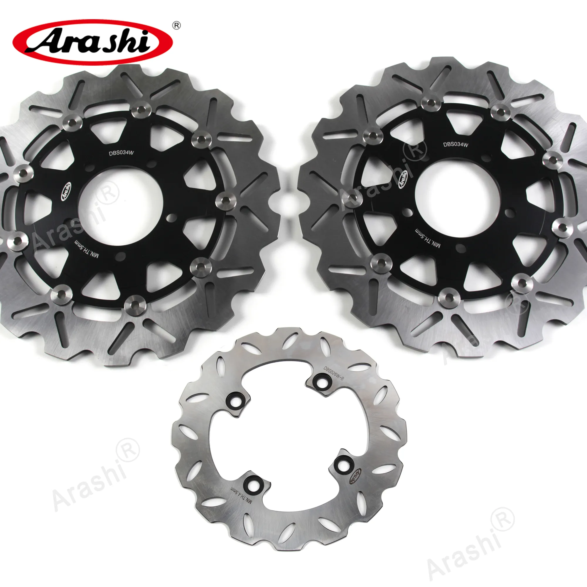 Motorcycle Brake Disc Rotor Kit High Performance Front & Rear ...