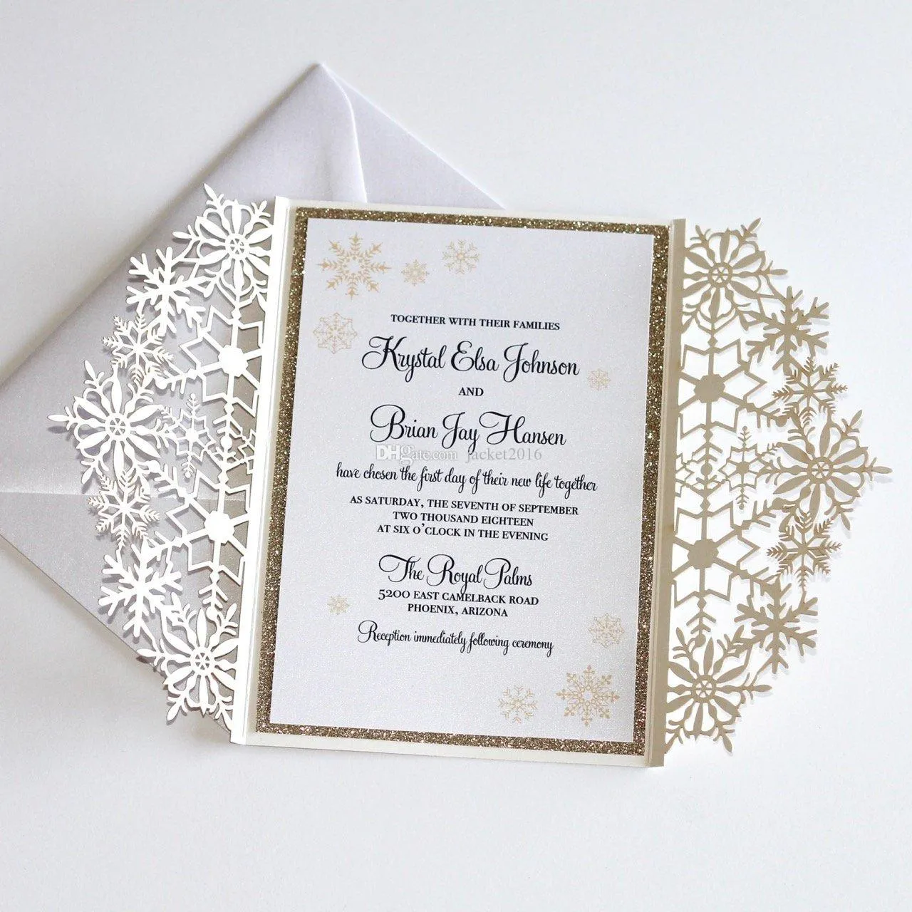 Elegant winter wedding invitations | Beachweddingtips.com