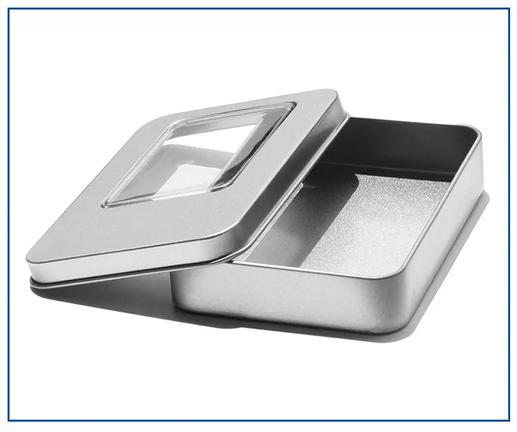 Lin4776 Tin Container Storage Boxes Rectangle Metal Box With ...