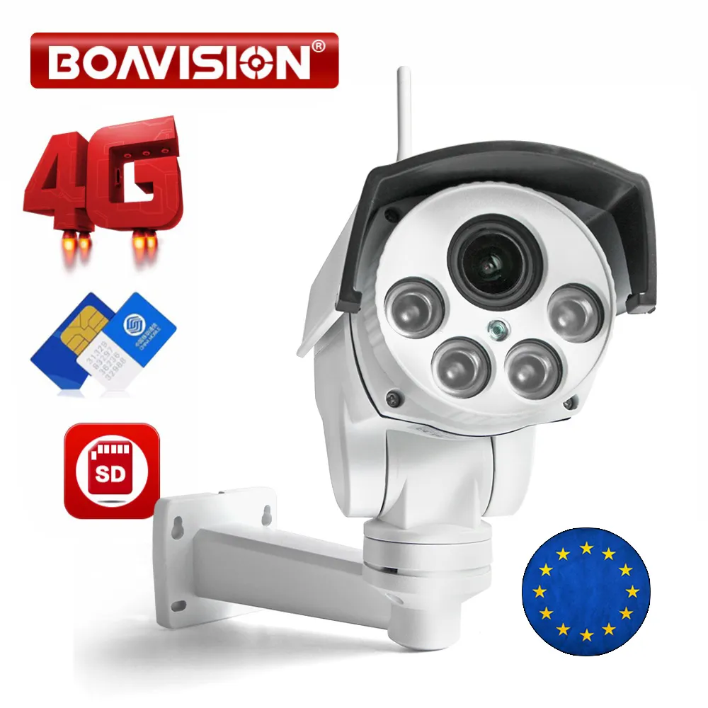 1080P 3G 4G PTZ IP Camera Outdoor10X Zoom Lens Wifi SIM Card Camera P2P ...