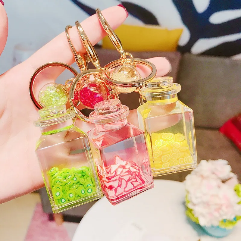 Women's Keychain Fun Keychains, Glitter Popsicle Keyring With Liquid ...