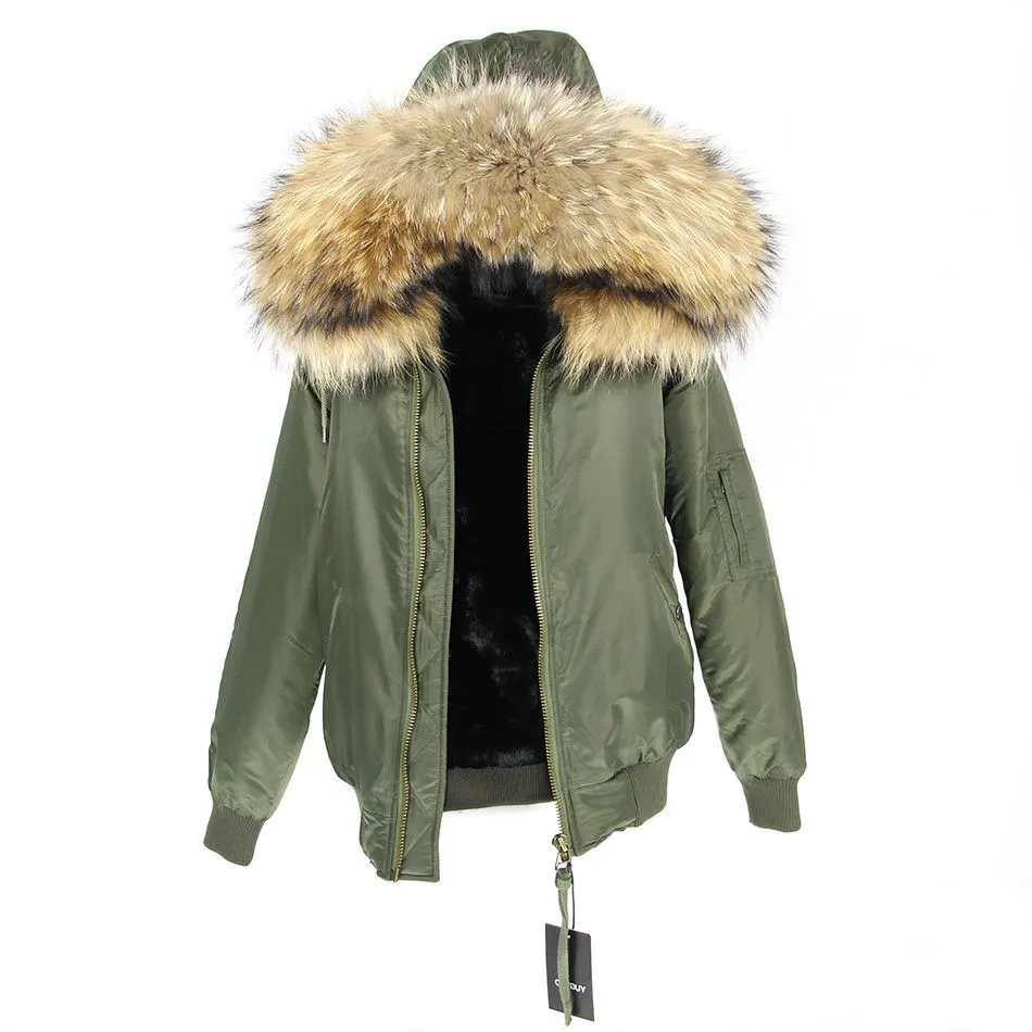 Premium Waterproof Fur Parka: Women's Winter Jacket with Raccoon Fur ...