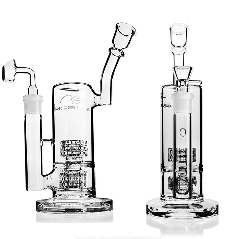 Bulk Order Mobius Double Stereo Matrix Perc Glass Bong Hookah Bubbler ...