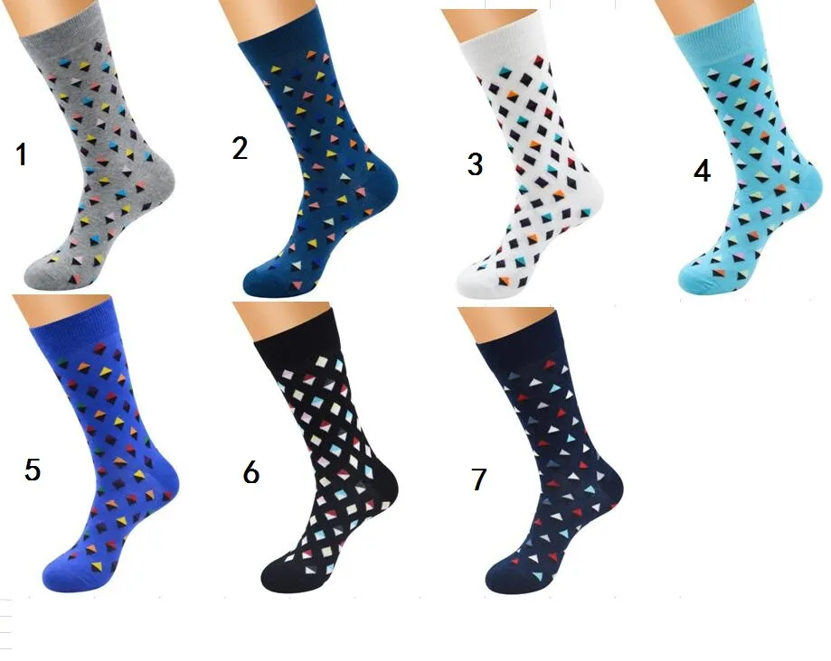 Men's Striped Happy Socks : Combed Cotton Graphic Art Socks - Fun ...