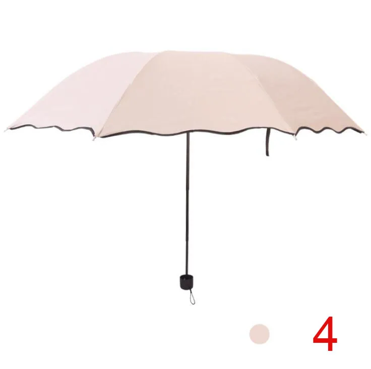 Umbrellas Tri Fold Umbrella Wave Sunshade High Quality Sunscreen Black ...