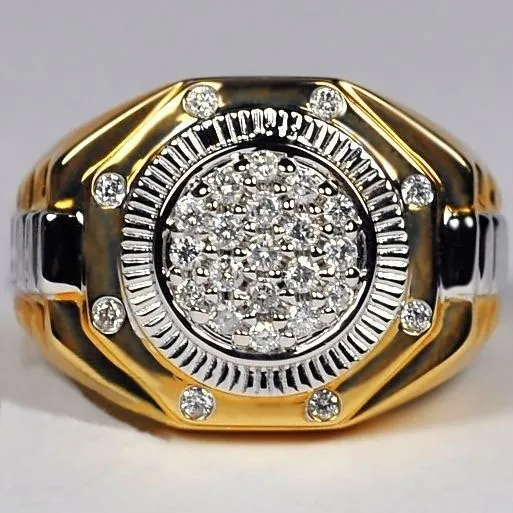 DHgate.com:Sterling Silver & 18K Gold Diamond Ring - 2024 Anniversary ...