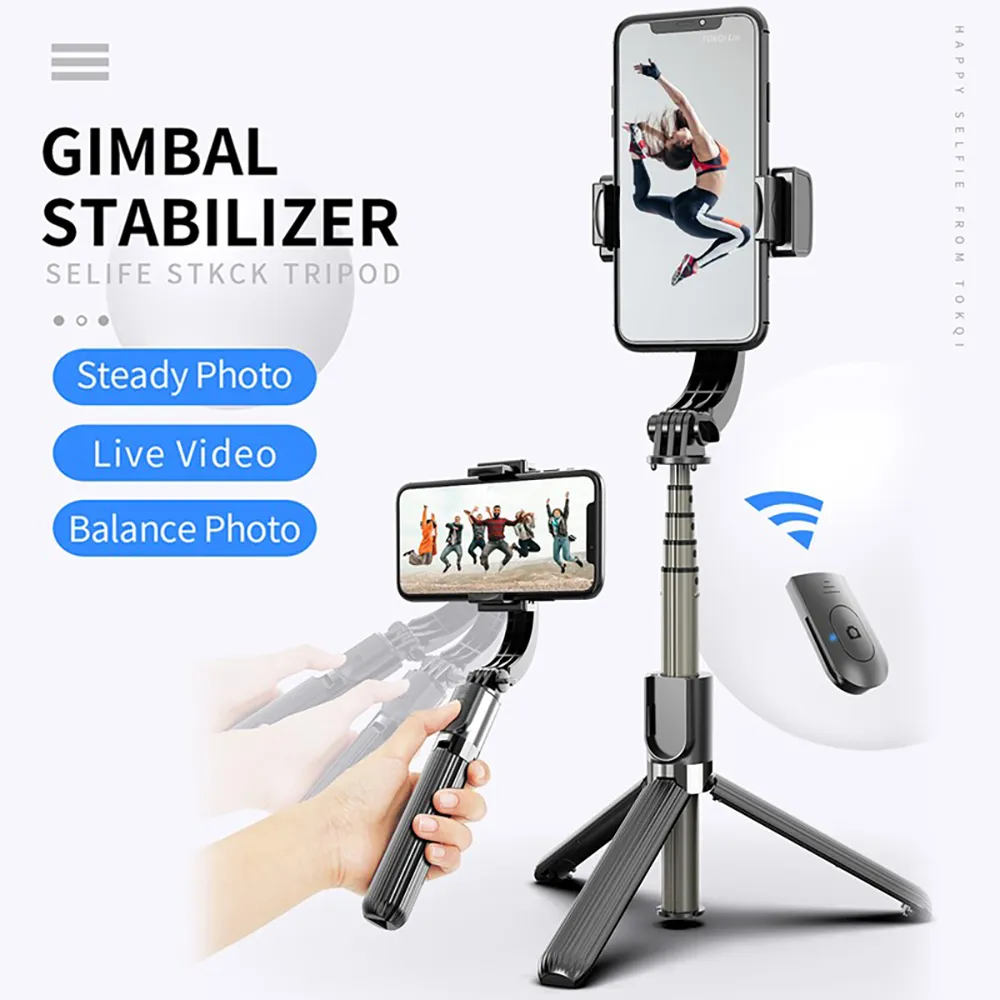 360° Rotating Anti-Shake Selfie Stick Tripod with Bluetooth Remote ...