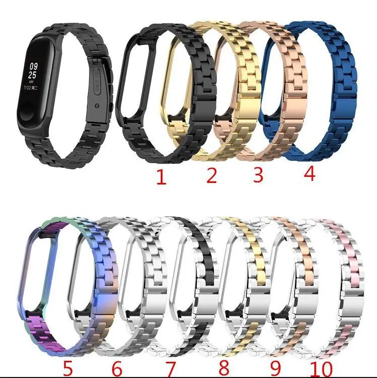 Replacement Stainless Steel Watch Straps For Xiaomi Mi Band 3/4 And Mi ...
