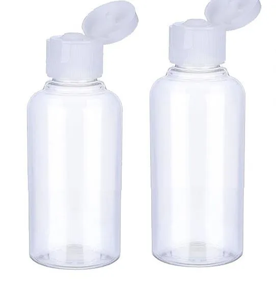 100ml Travel Bottles, Clear Plastic Bottles With Flip Top Caps, Small ...