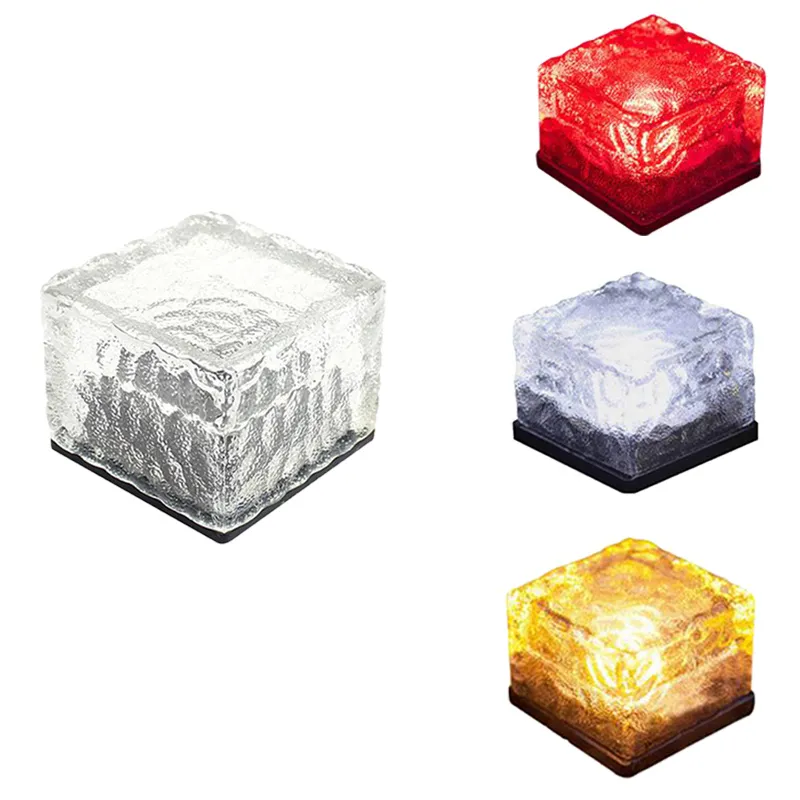 Solar Lights Lawn Lamp Outdoor: Ice Cube Light For Garden, Plaza ...