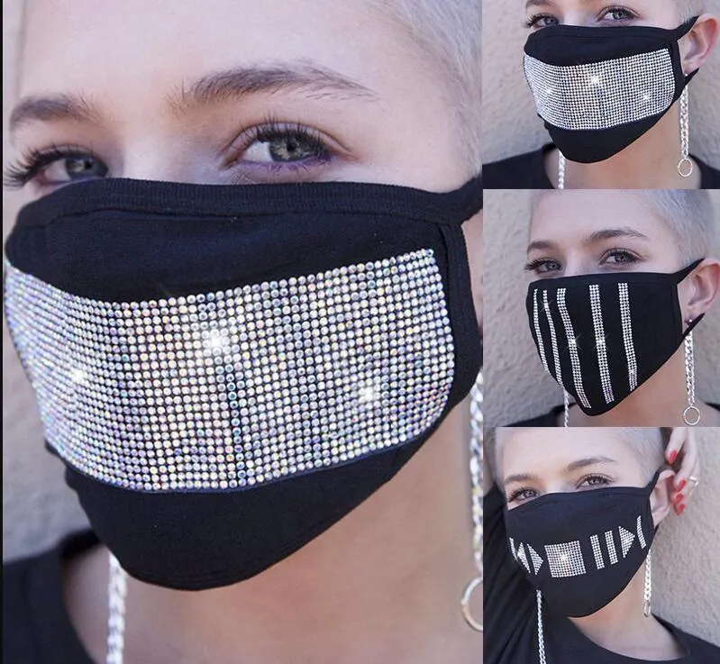 DHgate.com:Bling face mask Crystal rhinestone diamond sparkle reusable ...