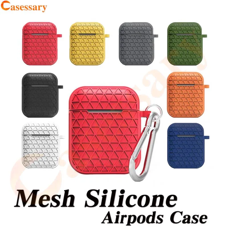 AirPods Pro 2 Case: Soft Silicone Mesh Cover Anti Drop Apple AirPods ...