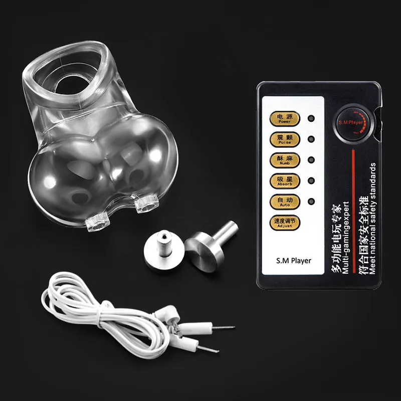 Testicle Toys Electric Shock Silicone Cock Ring Awesome Themed Chastity ...