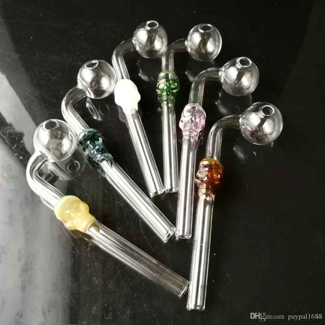 Wholesale Skull Bone Long Curved Pot Luck Wholesale Glass Water Pipe ...