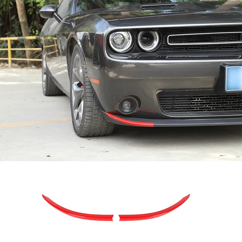 Challenger Front Bumper Lip Spoiler Red Trim Cover... From Szzt20170724 ...