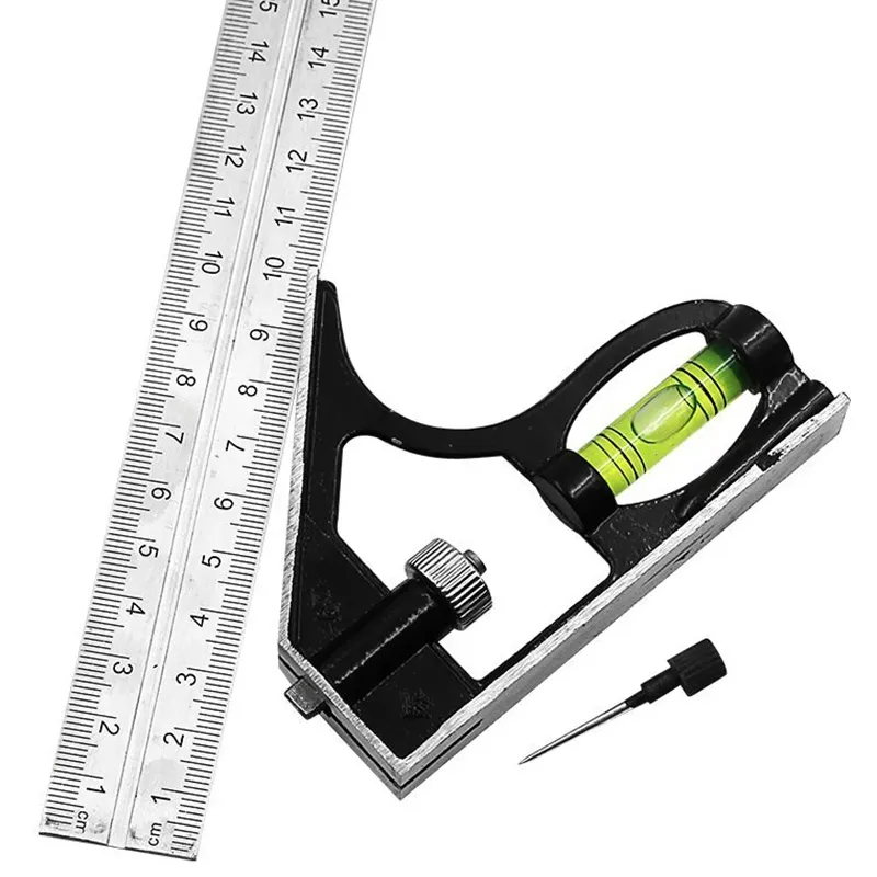 Multifunctional Woodworking Square - Stainless Steel Combination Ruler ...