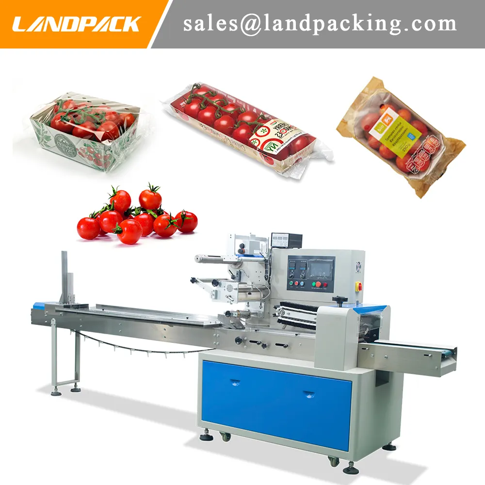Cherry Tomato, Paper Cutlery, and Fruit Pillow-Type Flow Wrap Machine ...