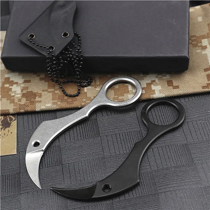 Small Karambit Knife 1.29 in D2 Steel Blade Full Tang Steel Handle ...