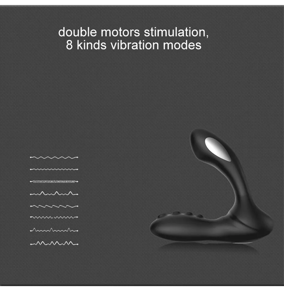 Choc Électrique Male Prostate Massager Vibrator Télécommande Anal