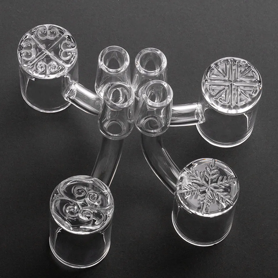 Bulk Order Snowflake Shaped Quartz Banger Hookahs With 4 Styles For ...