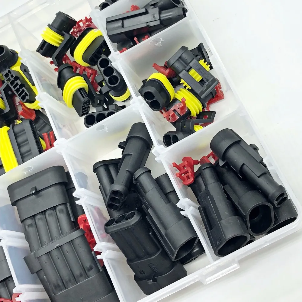 Tyco Waterproof 12V Electrical Wire Connector Sets Crimp Terminals With ...