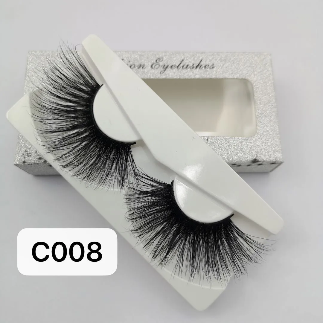 New 25mm 30mm Mink Eyelashes 100% Real Mink Curled False Lashes 5D ...