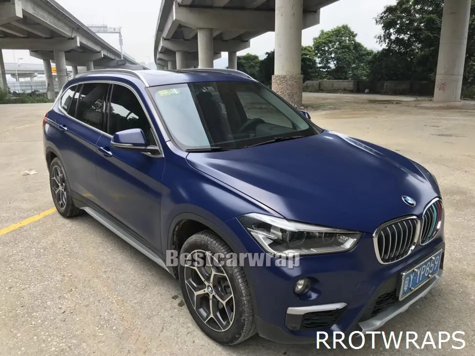 3M Midnight Blue Silk Satin Vinyl Car Wrap Air Bubble Free, Low Tack ...