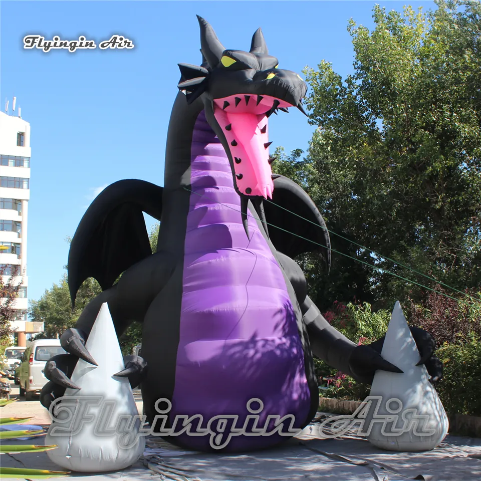 Wholesale Large Inflatable Evil Fire Dragon Model 6m Air Blow Up Flying ...
