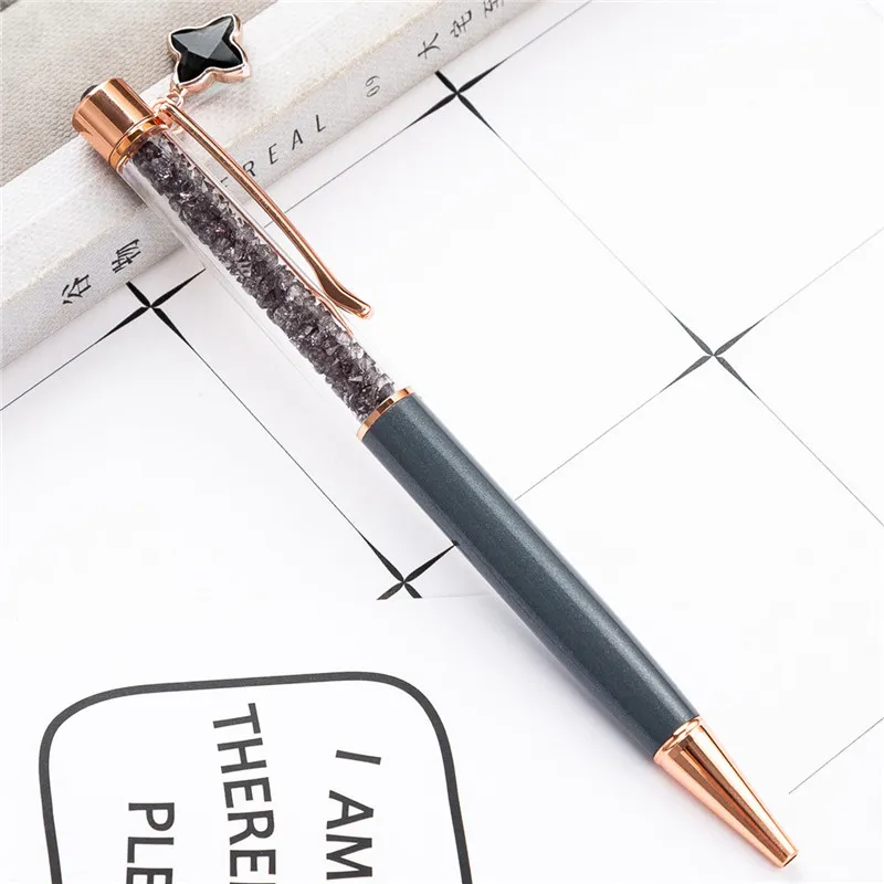 Wholesale NEW Bling Little Crystal Ball Ballpoint Pen With Lucky Clover ...