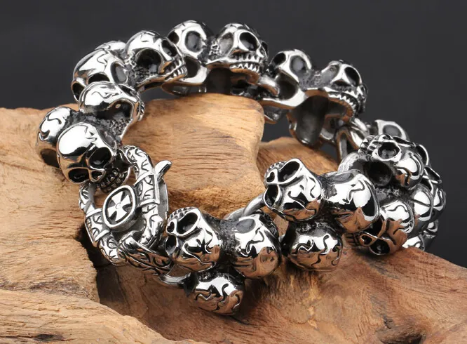 316L Stainless Steel Skull Mens Bracelet Cool Biker Jewelry For Punk Rock And Best Friend 2019 Armband From Charmspendant 17.25 DHgate.Com
